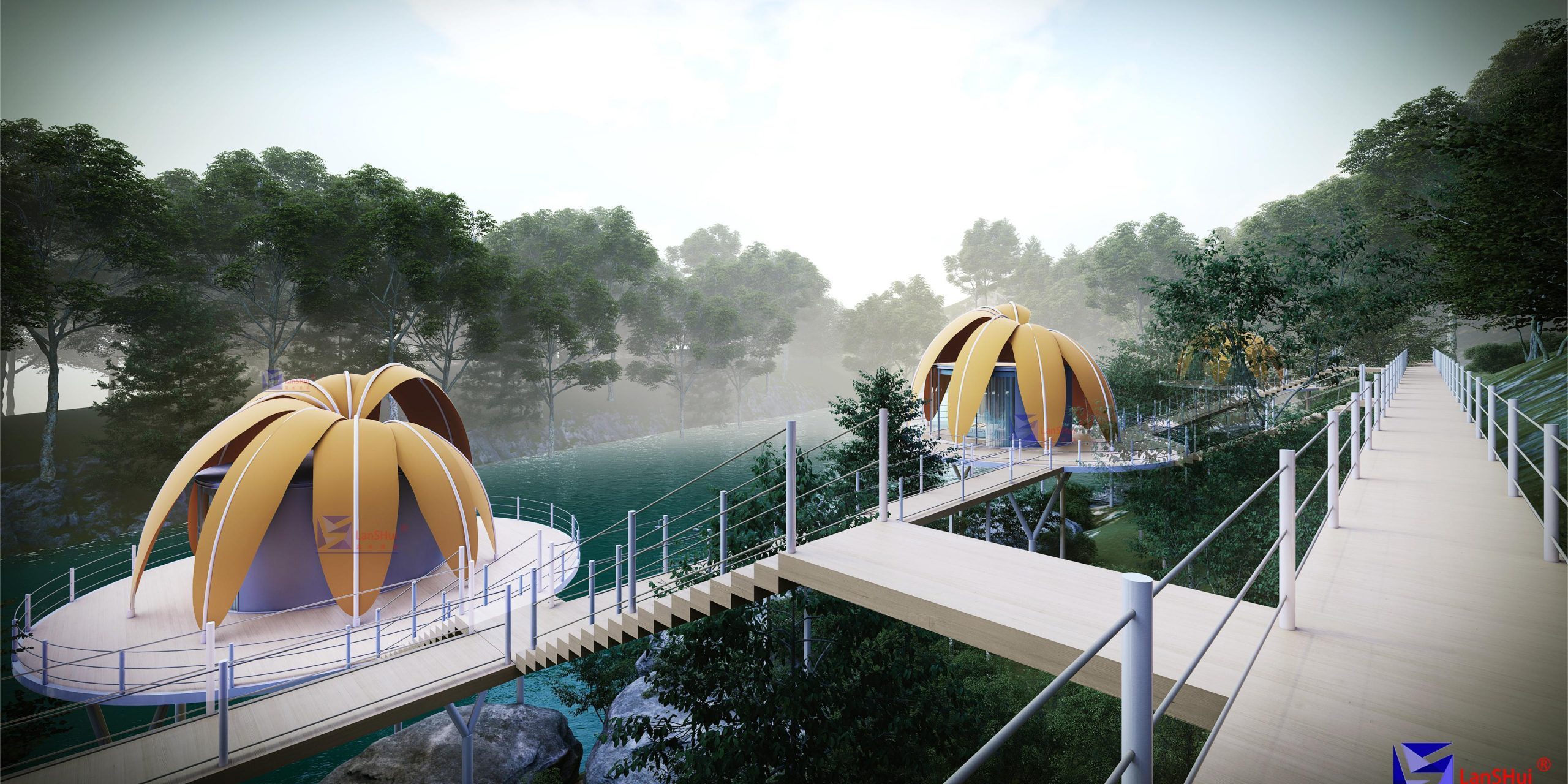 Newly Designed Flower-Shaped Waterfront House – Floating Docks ...