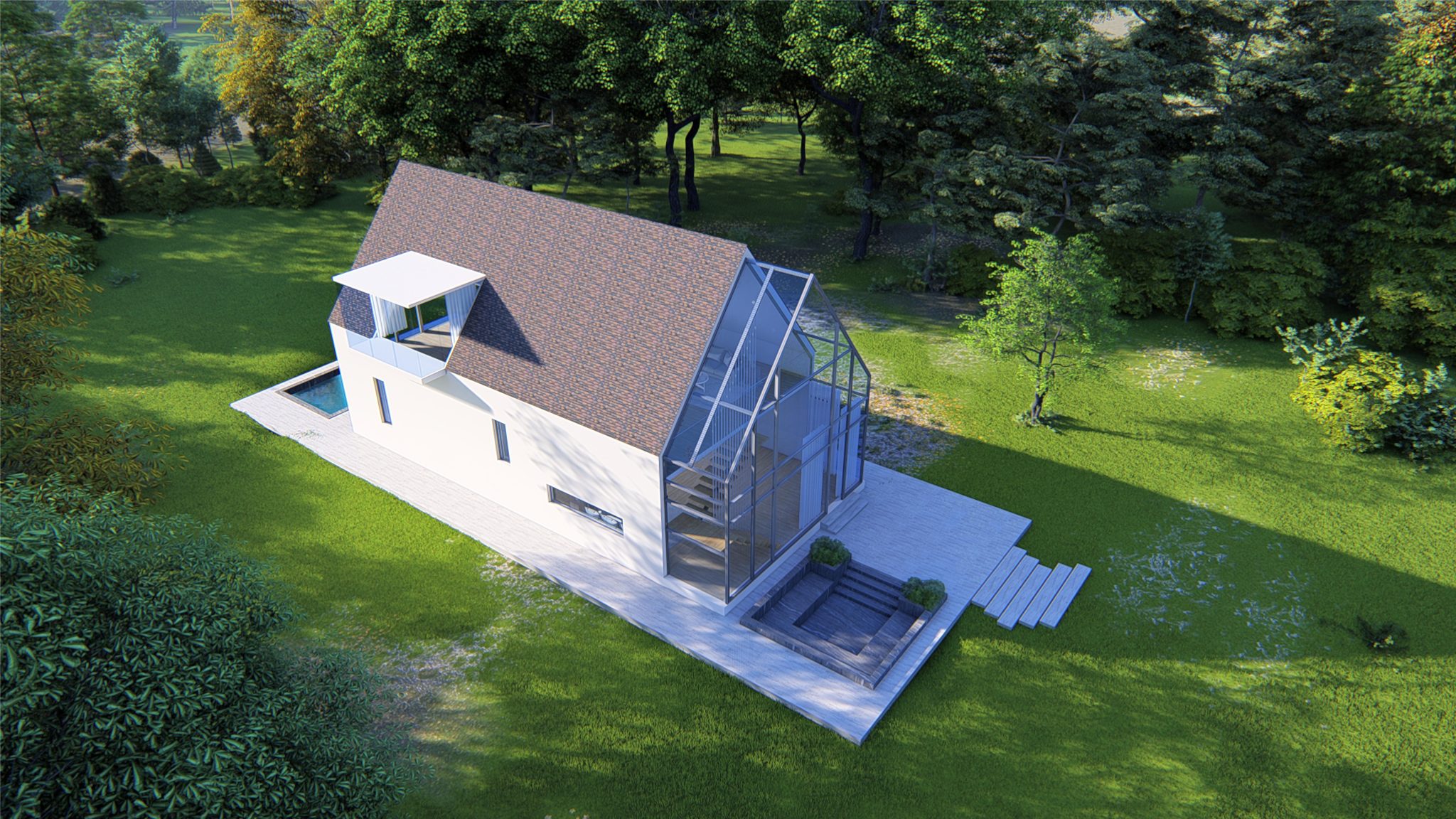 NEWLY DESIGNED VILLA IN THE FOREST – Floating Docks & Pontoon Bridge ...