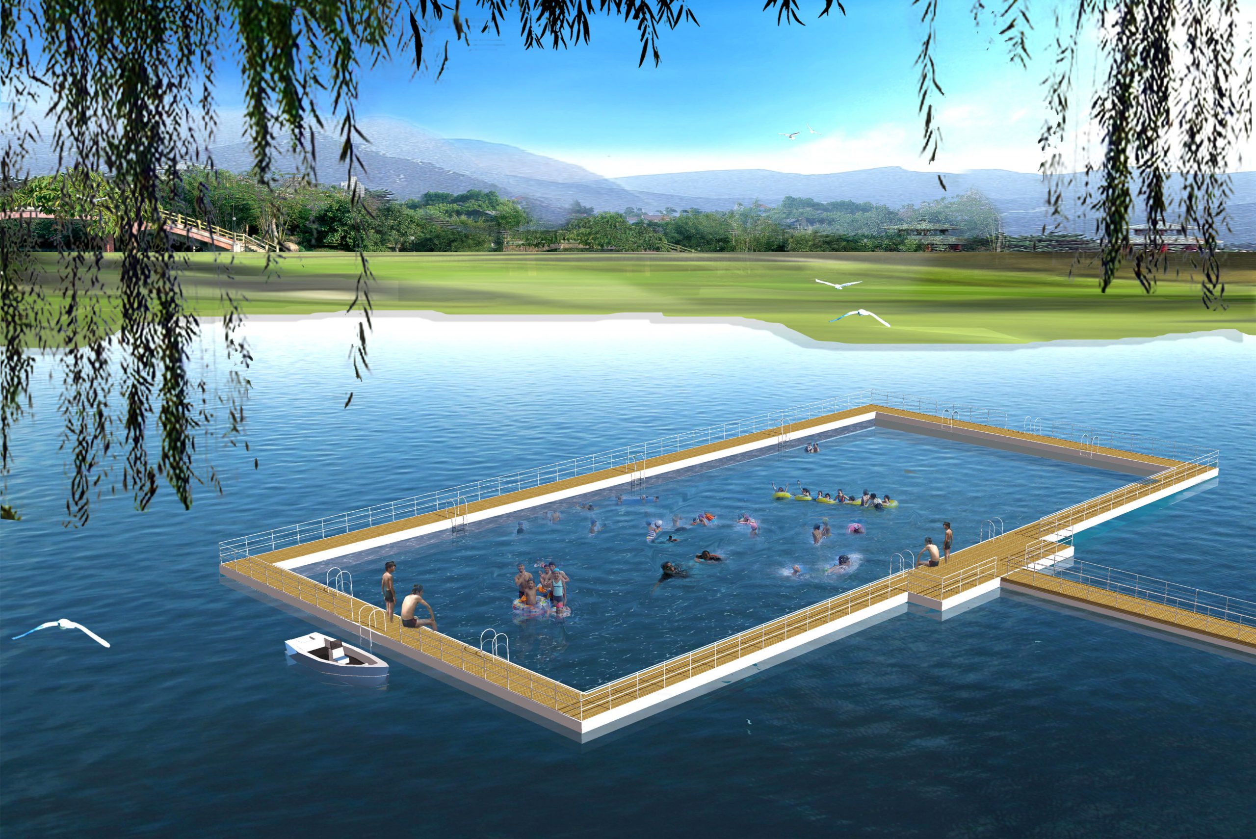 FLOATING SWIMMING POOL – Floating Docks & Pontoon Bridge Company