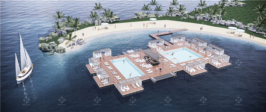 Swimming pool floating on water 03 – Floating Docks & Pontoon Bridge ...